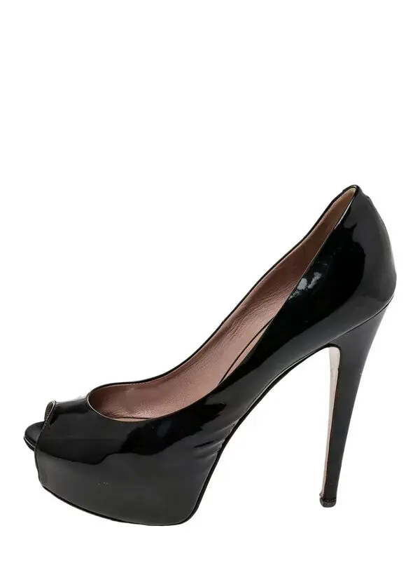 Gucci 135mm Leather Pumps - Black