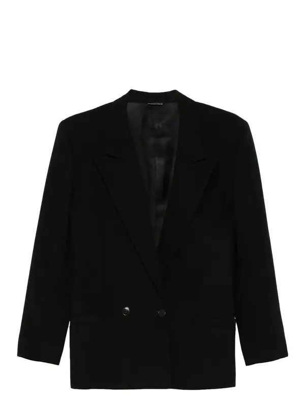 Versace 1980s Textured Blazer - Black