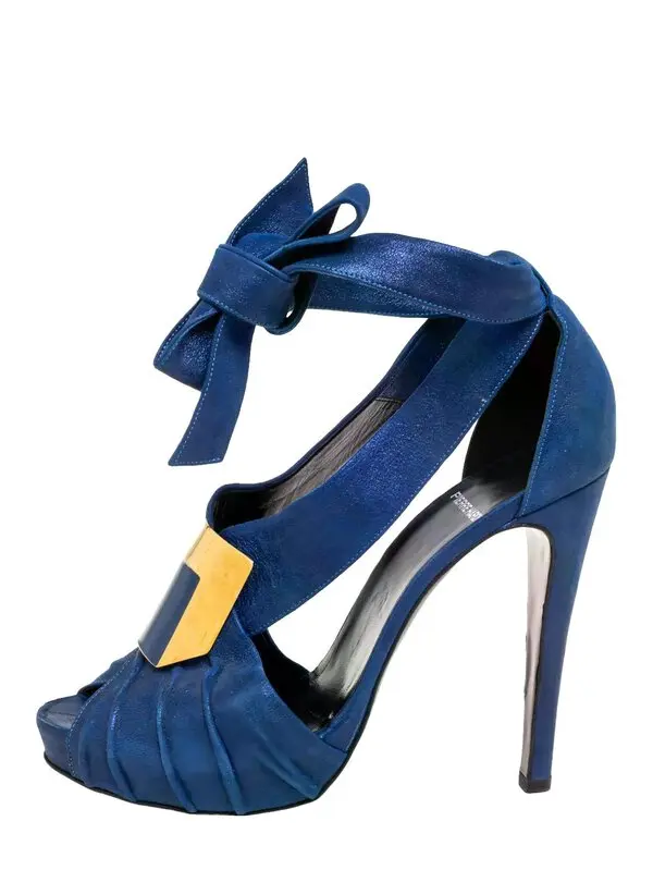 Pierre Hardy 120mm Pleated Sandals - Blue