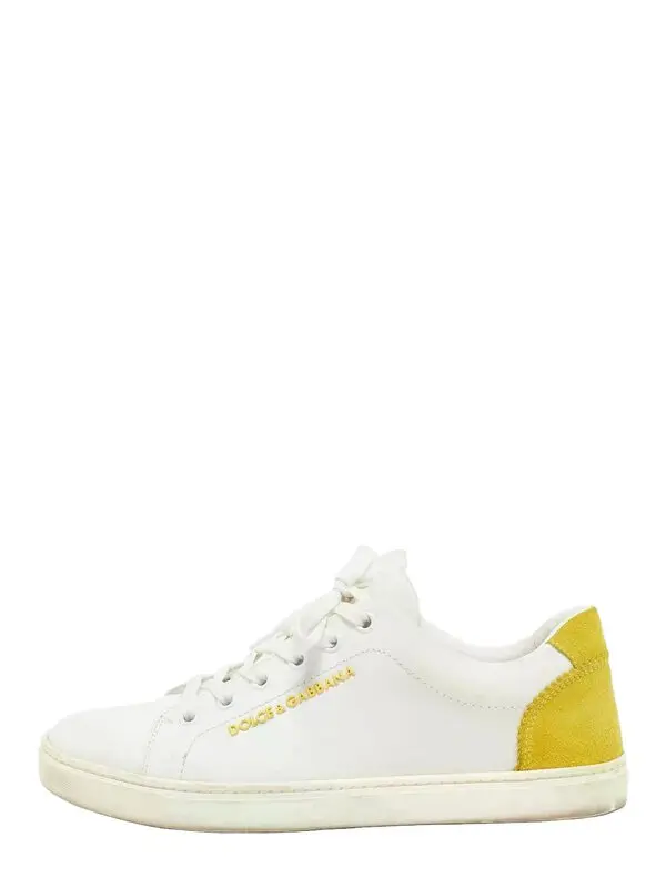 Dolce & Gabbana Suede Leather Sneakers - White