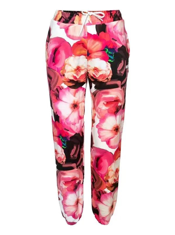 MSGM Floral-print Trousers - Pink