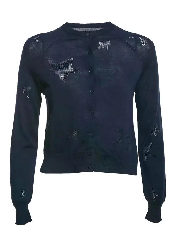 Zadig&Voltaire Star-pattern Merino-wool Cardigan - Blue