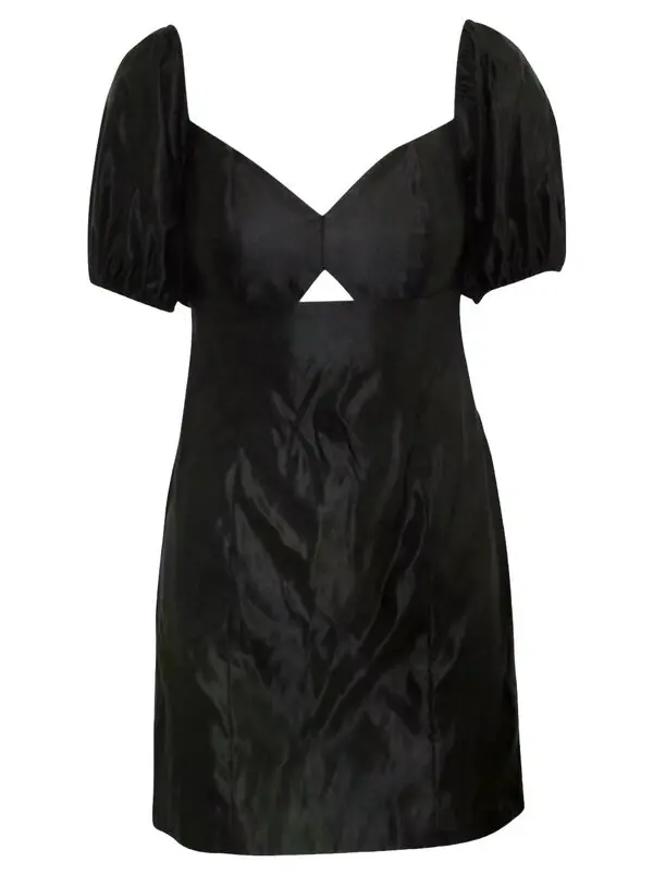 Caroline Constas Puff-sleeve Cut-out Dress - Black