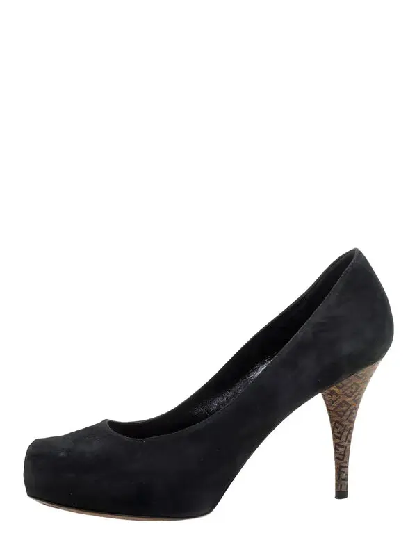 Fendi 95mm Ff-motif Pumps - Black