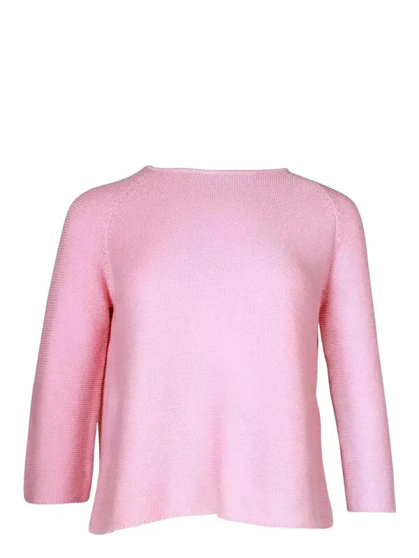 Max Mara Crew Neck Knit T-shirt - Pink