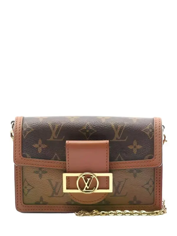 LOUIS VUITTON Dauphine Monogram Chain Crossbody Bag - Brown