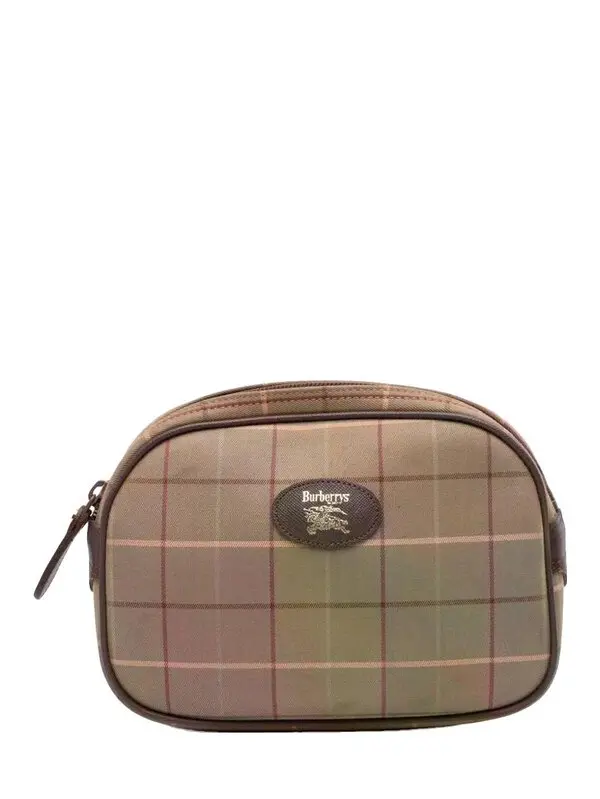 Burberry Vintage Check Canvas Clutch Bag - Brown