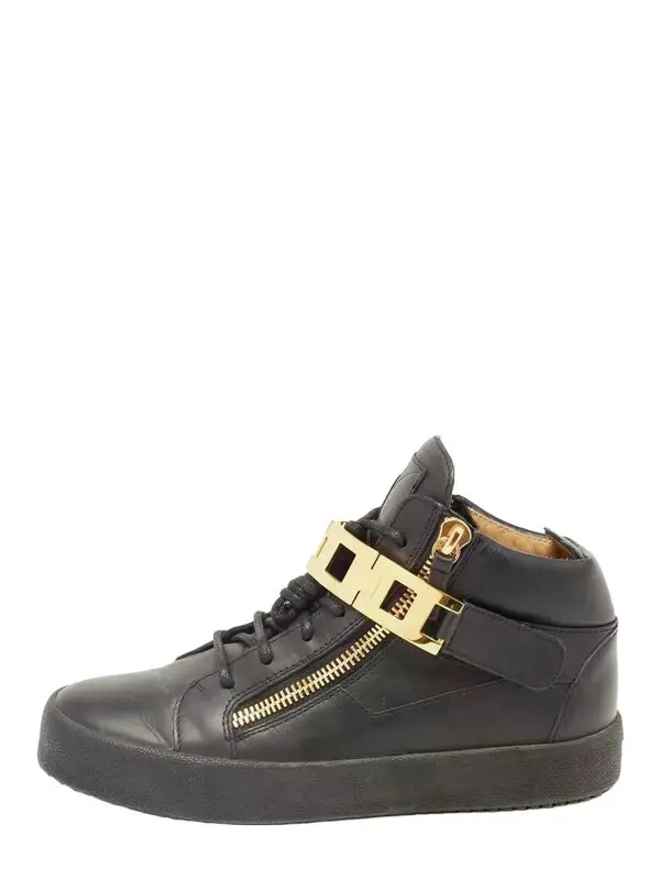 GIUSEPPE ZANOTTI VINTAGE Giuseppe Zanotti Leather High-top Sneakers - Black