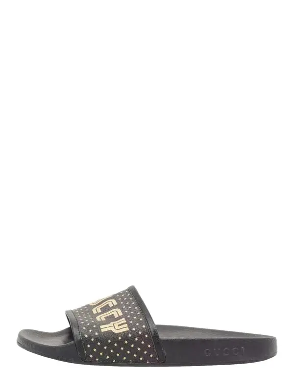 Gucci Logo-print Slides - Black