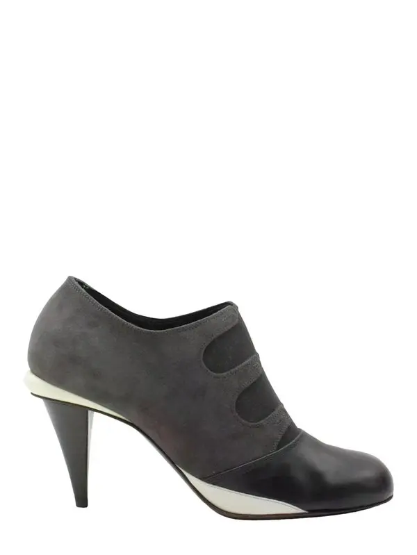 Fendi Suede Panelled Ankle Boots - Grey