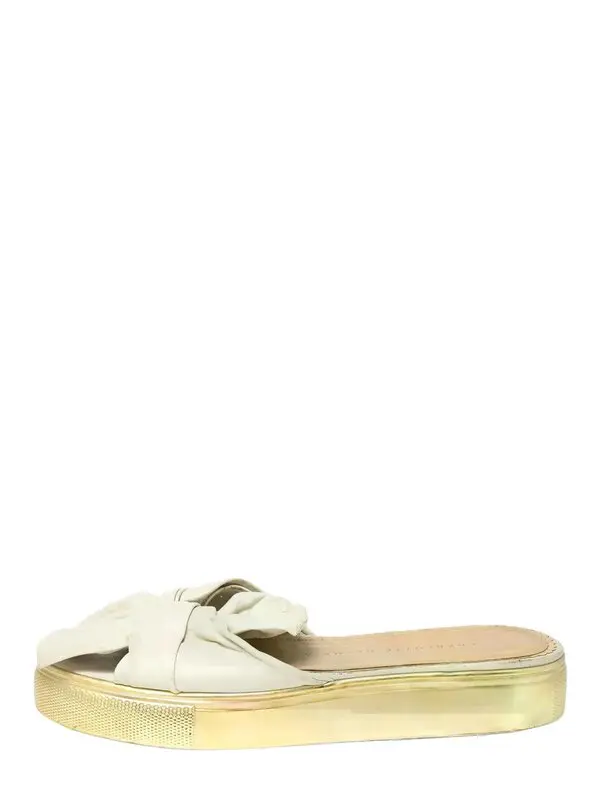 CHARLOTTE OLYMPIA 35mm Bow-detail Sandals - White