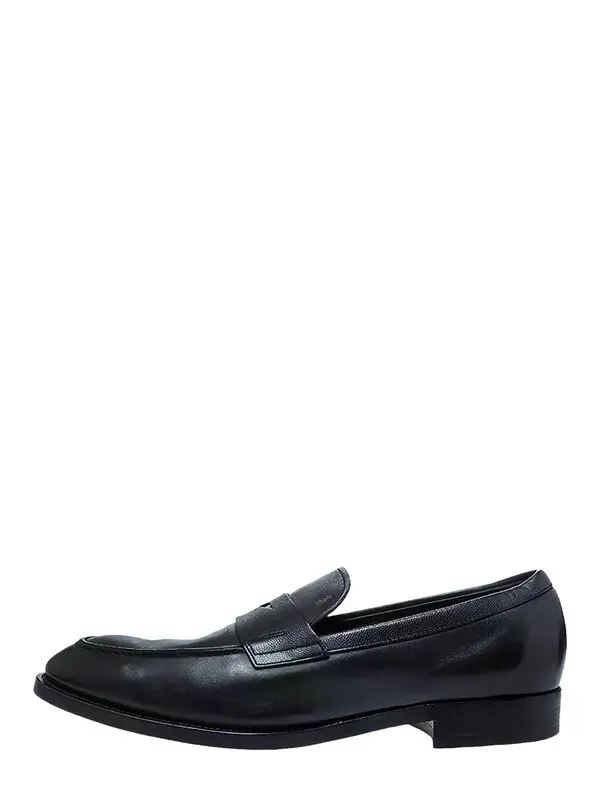TOD'S Leather Penny Loafers - Black