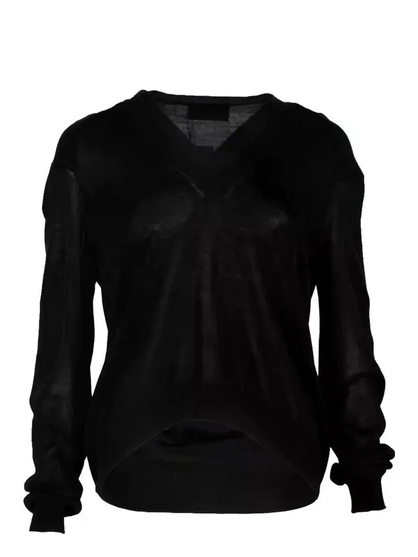 Givenchy V-neck Cotton-blend Sweater - Black