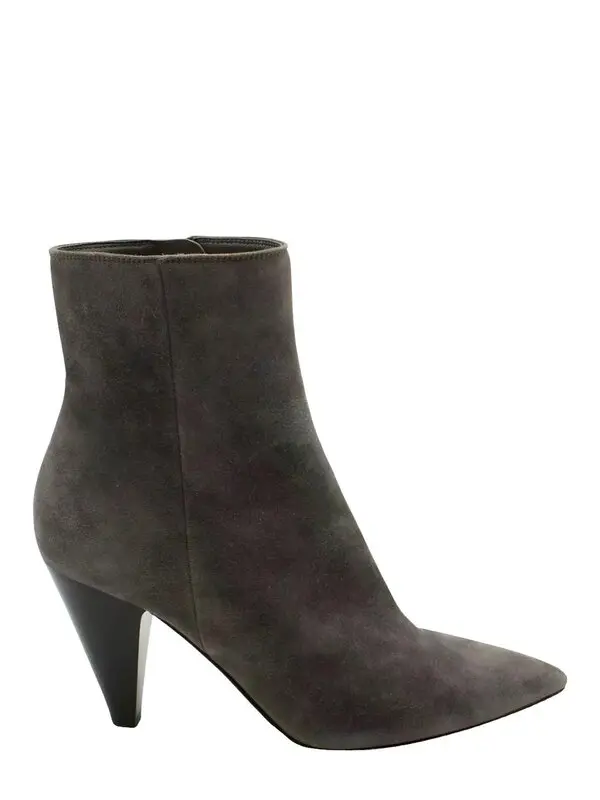 GIANVITO ROSSI Pointed-toe Suede Ankle Boots - Grey
