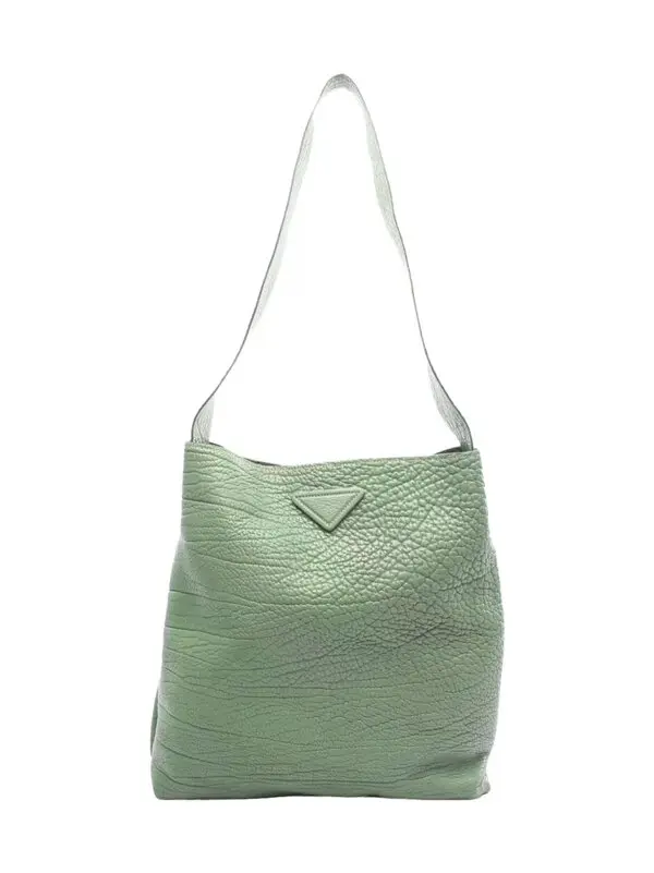 Prada 2010s Leather Shoulder Bag - Green