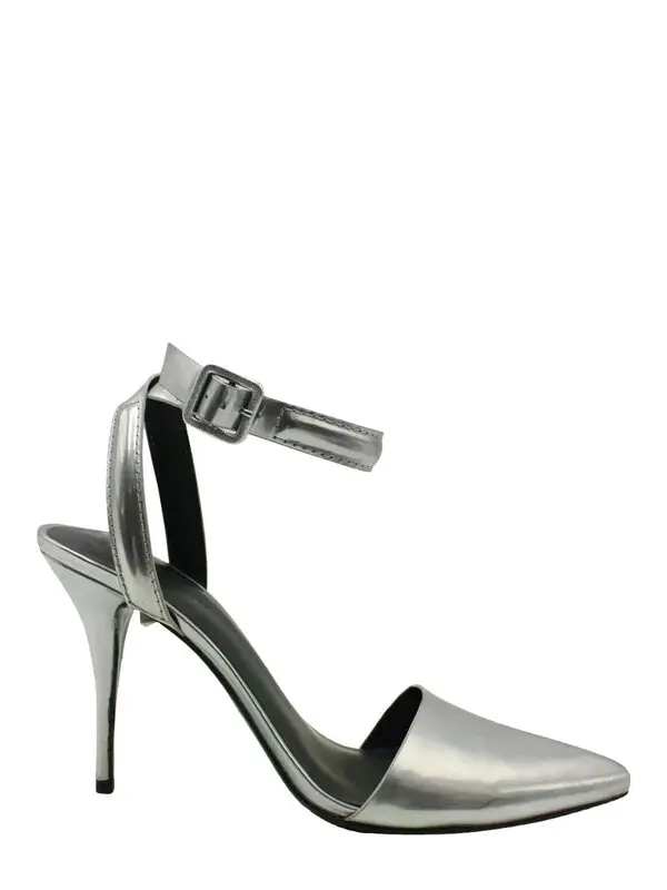 ALEXANDER WANG Ankle-strap Pointed-toe Pumps - Silver