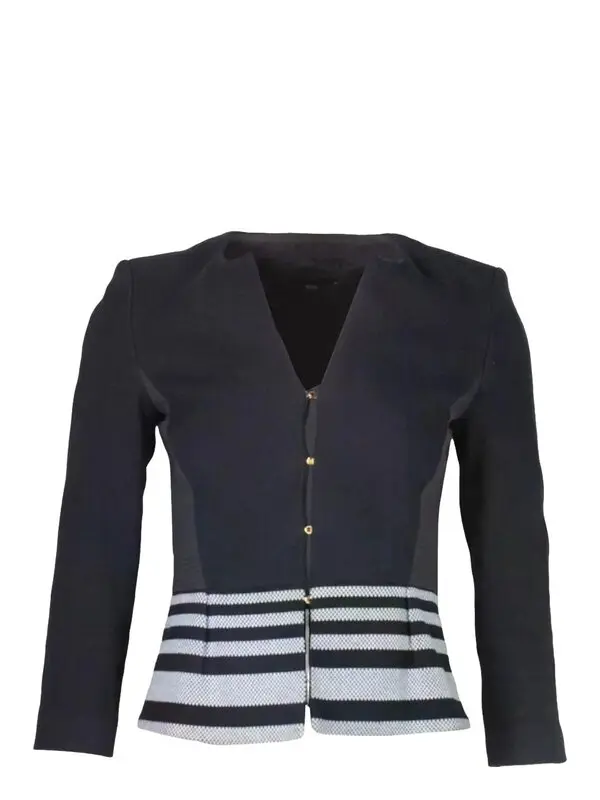 BOSS Jeisina Textured Striped Jacket - Blue
