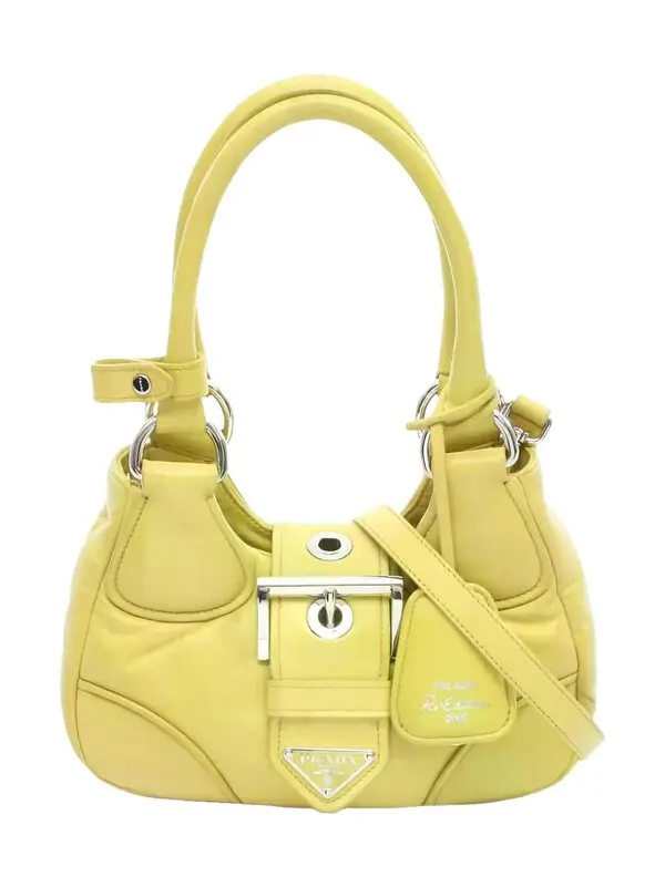Prada 2010s Leather Tote Bag - Yellow