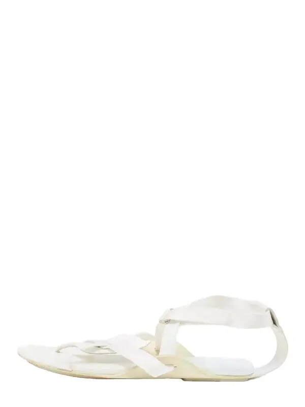 Hermès Leather Strap Sandals - White