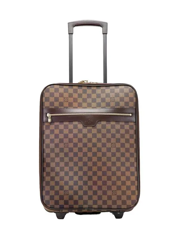 LOUIS VUITTON Damier Ebene Pegase 45 Travel Bag - Brown