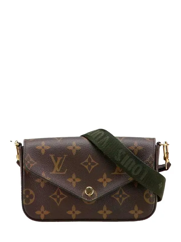 LOUIS VUITTON Monogram Felicie Strap And Go Crossbody Bag - Brown