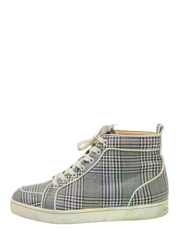 CHRISTIAN LOUBOUTIN Checked Sneakers - Grey