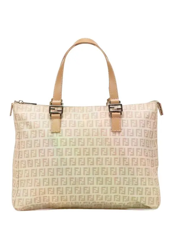 Fendi 2000-2010 Zucchino Canvas Tote Bag - Brown