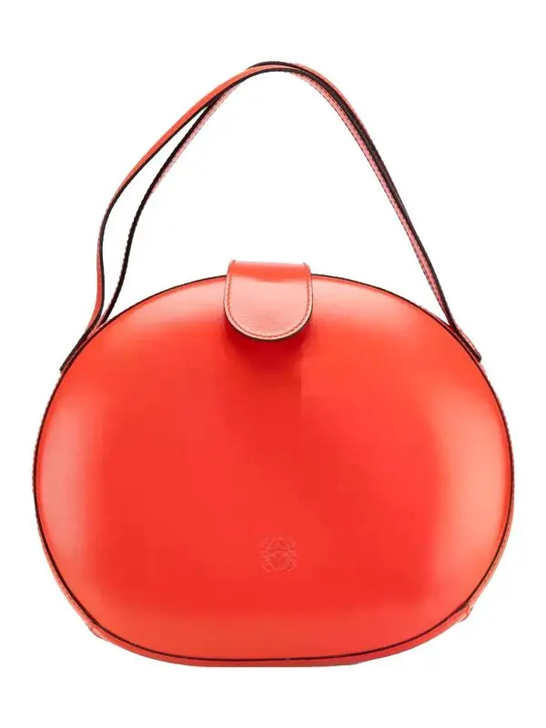 Loewe Anagram Leather Round Handbag - Red