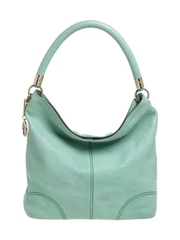 LANCEL French Flair Leather Tote Bag - Green