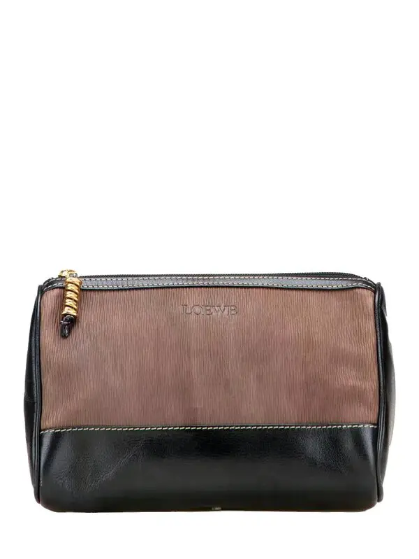 Loewe Velazquez Leather Pouch - Black