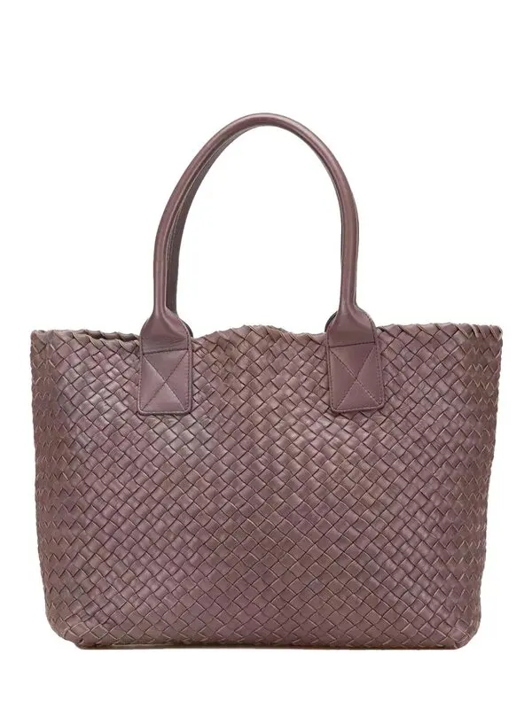 Bottega Veneta Intreccio Cabat Mini Tote Bag - Purple