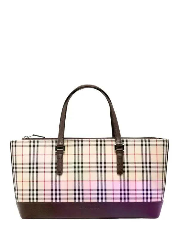 Burberry House Check Canvas Tote Bag - Brown