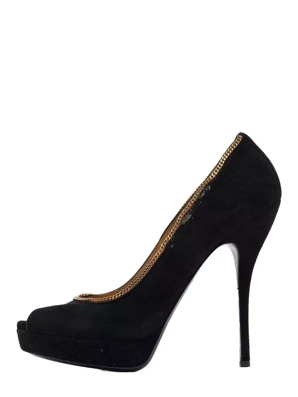 Gucci 145mm Suede Pumps - Black
