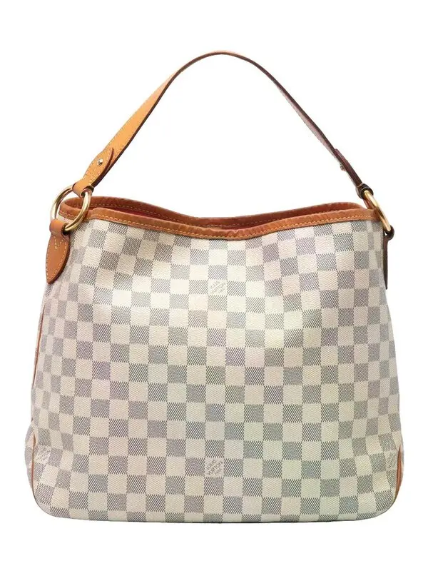 LOUIS VUITTON Damier Azur Delightful Pm Shoulder Bag - White