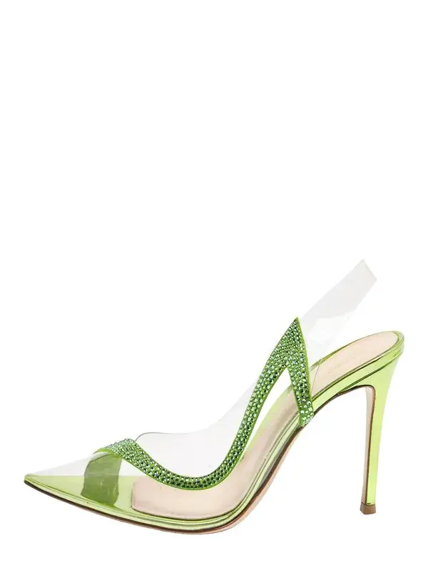 GIANVITO ROSSI 110mm Rhinestone-embellished Pumps - Green