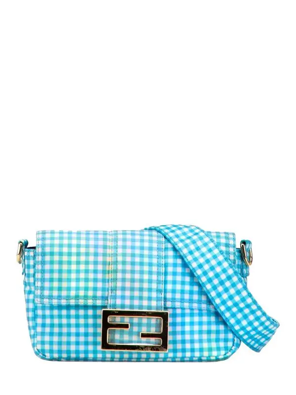 Fendi Convertible Baguette Satchel - Blue