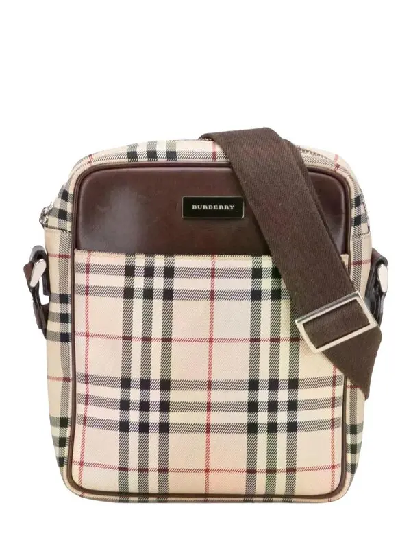 Burberry House Check Canvas Crossbody Bag - Brown