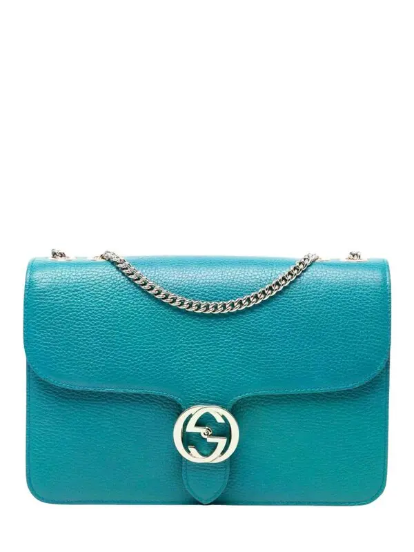 Gucci Calfskin Interlocking G Crossbody Bag - Blue