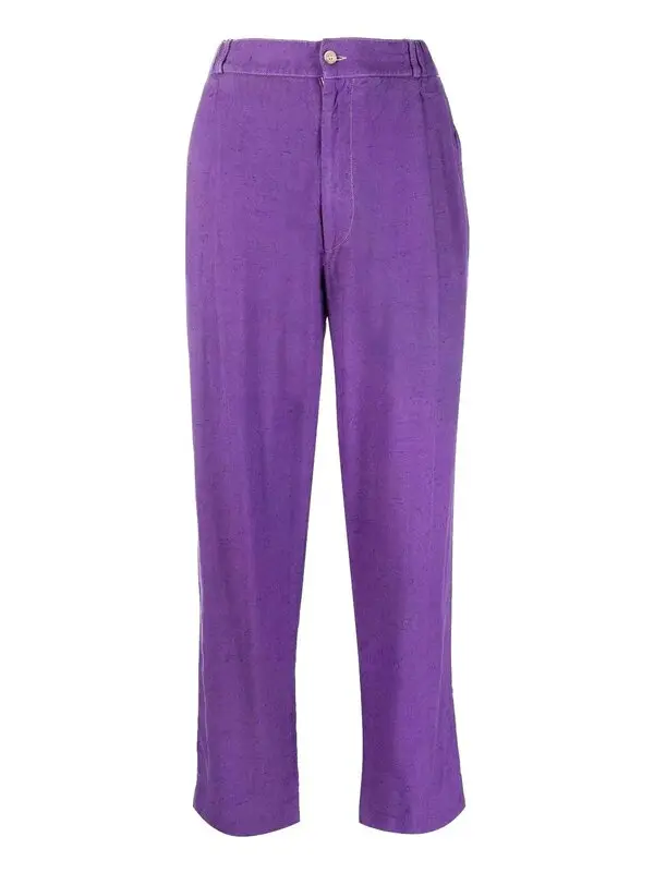 Dolce & Gabbana 1990s Pleated Straight-leg Trousers - Purple
