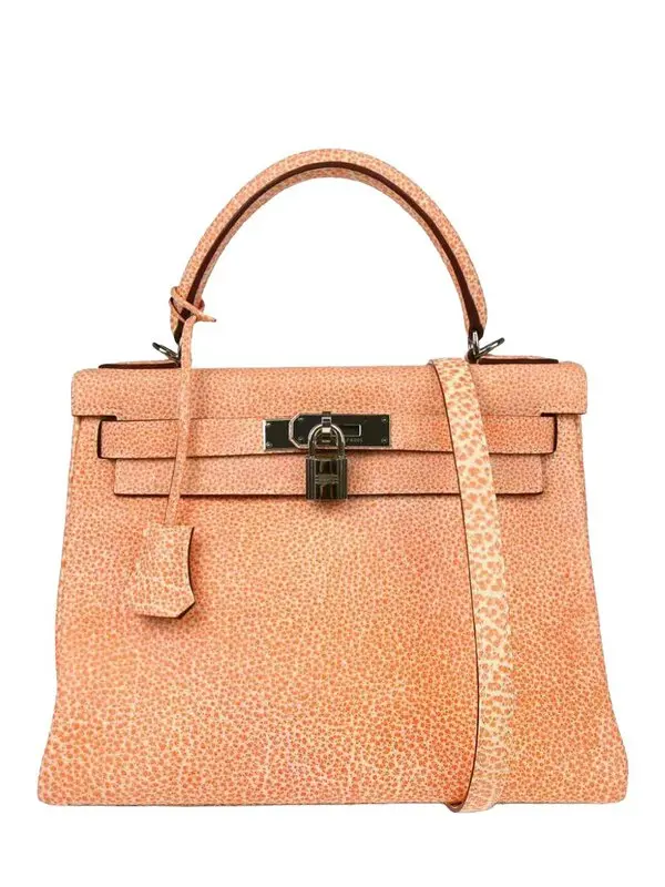 Hermès 2002 Kelly 28 Retourne Handbag - Orange