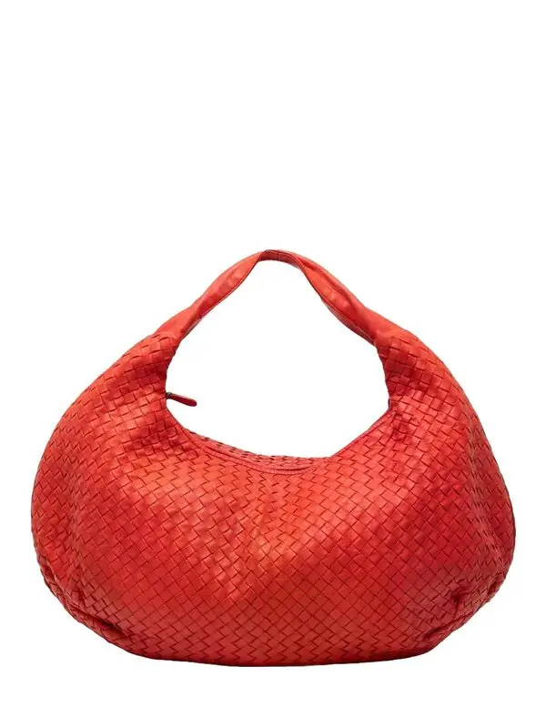 Bottega Veneta Large Nappa Intrecciato Belly Hobo Bag - Red