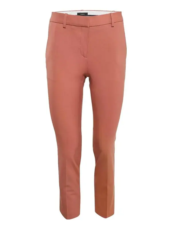 Theory Tapered Wool Trousers - Orange