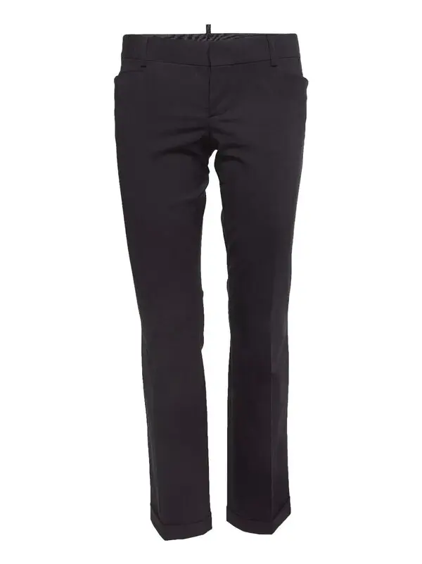 Dsquared2 Turn-up Hem Trousers - Black