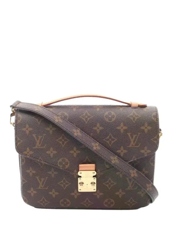 LOUIS VUITTON Monogram Pochette Metis Satchel - Brown