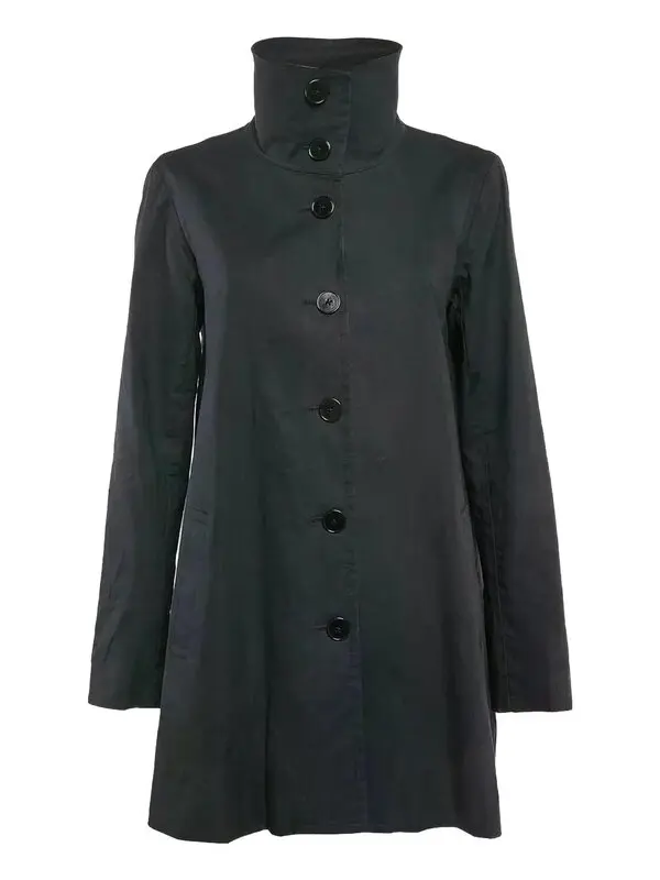 Ralph Lauren Buttoned Cotton Coat - Black