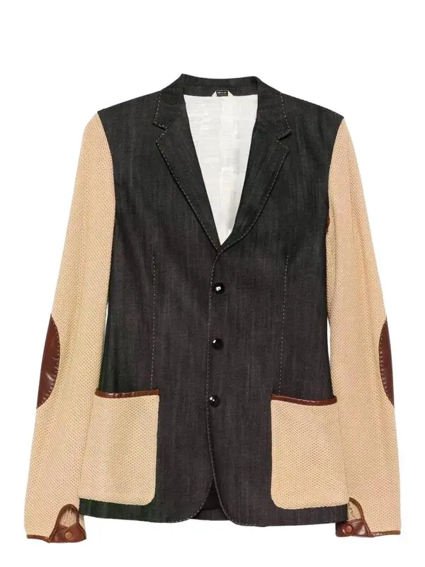 Jean Paul Gaultier 2000s Contrast-panel Blazer - Brown