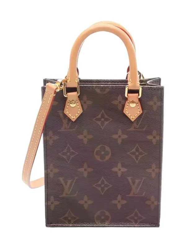 LOUIS VUITTON 2020 Petit Sac Plat Tote Bag - Brown