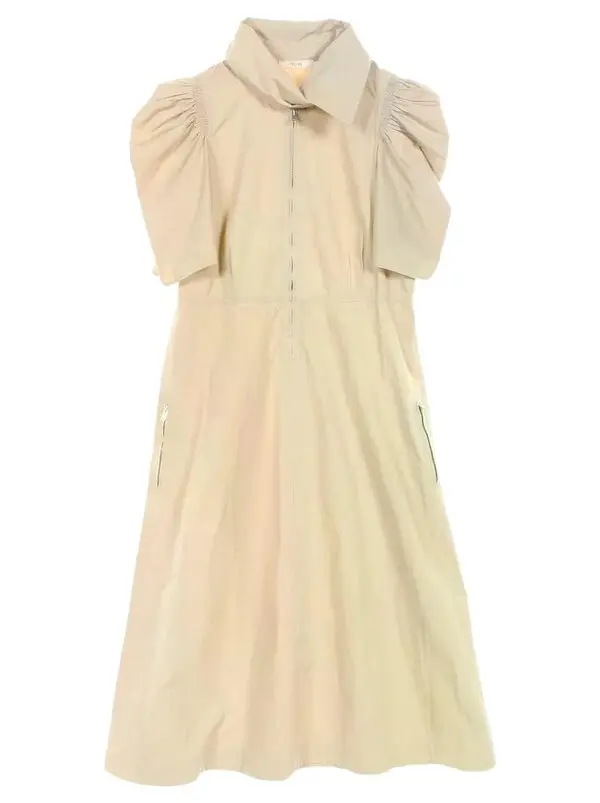 Celine 2010s Half-zip Midi Dress - Neutrals