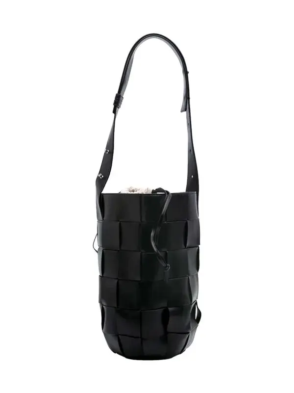 Bottega Veneta Nappa Intrecciato Casette Lantern Bucket Bag - Black