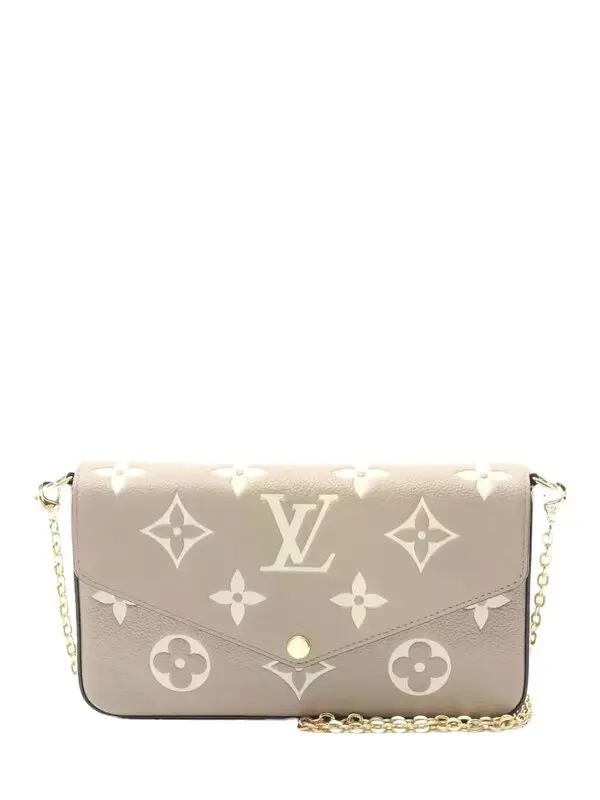 LOUIS VUITTON 2021 Pochette Felicie Monogram Empreinte Chain Mini Bag - Neutrals